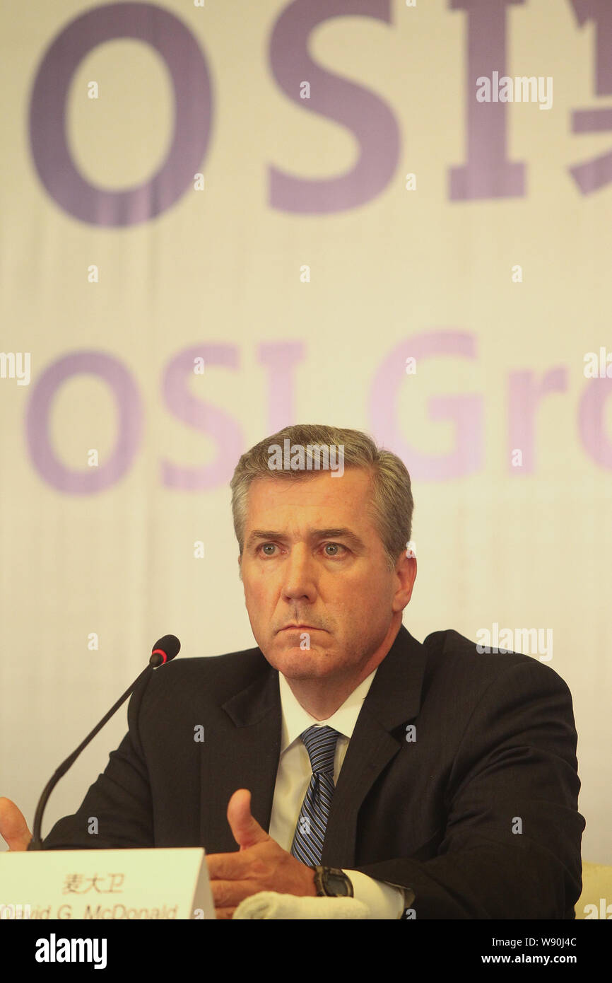 David G. McDonald, president and chief operating officer of the OSI ...