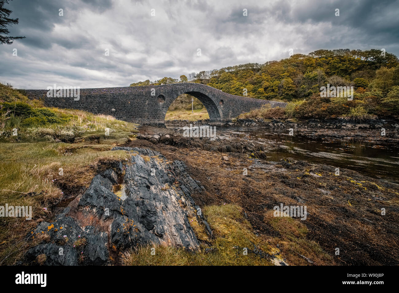 Clachan Bridge, a stone, single arch bridge, built in 1793 and known as ...