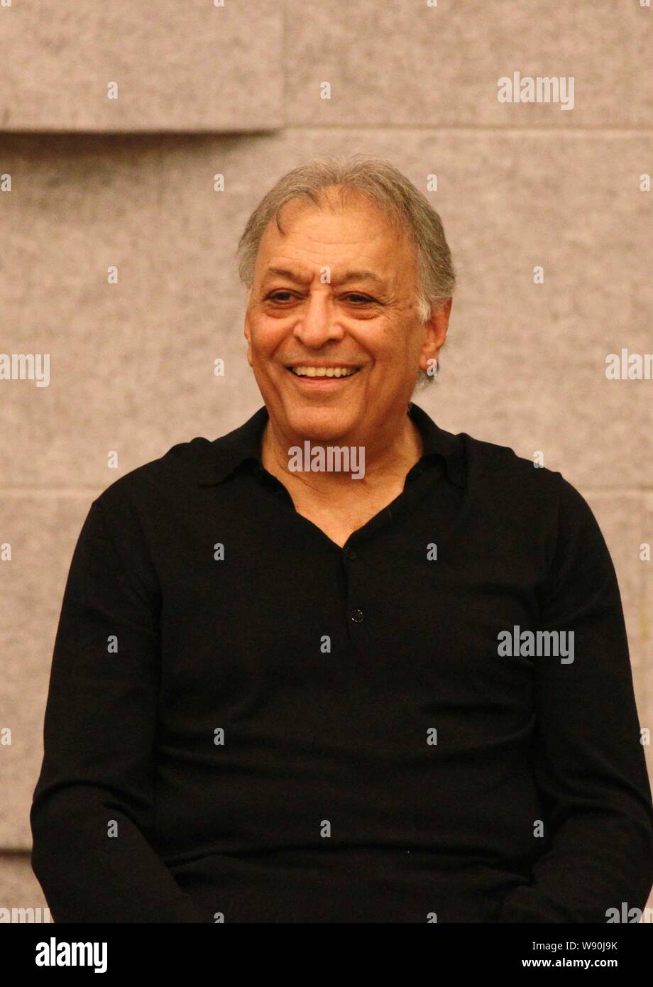 Indian conductor Zubin Mehta smiles during a rehearsal of his New Year ...