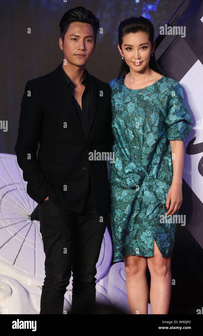 Chinese actor Chen Kun, left, and Chinese actress Li Bingbing pose ...