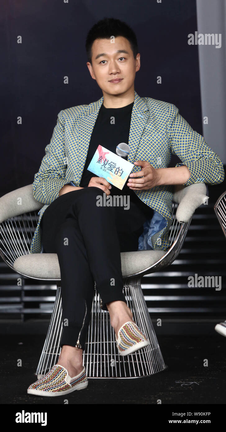 Chinese actor Tong Dawei poses during a press conference to mark the ...