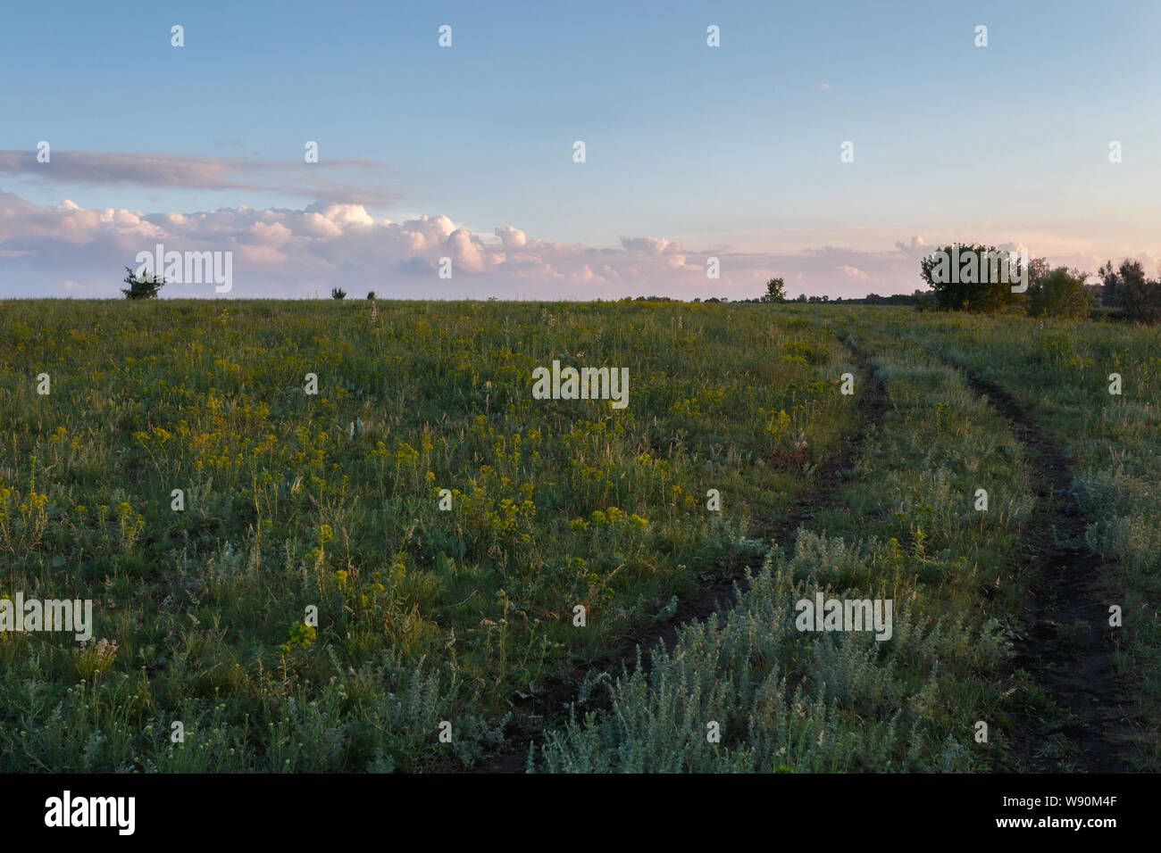 Dirt road landscape sunset hi-res stock photography and images - Alamy