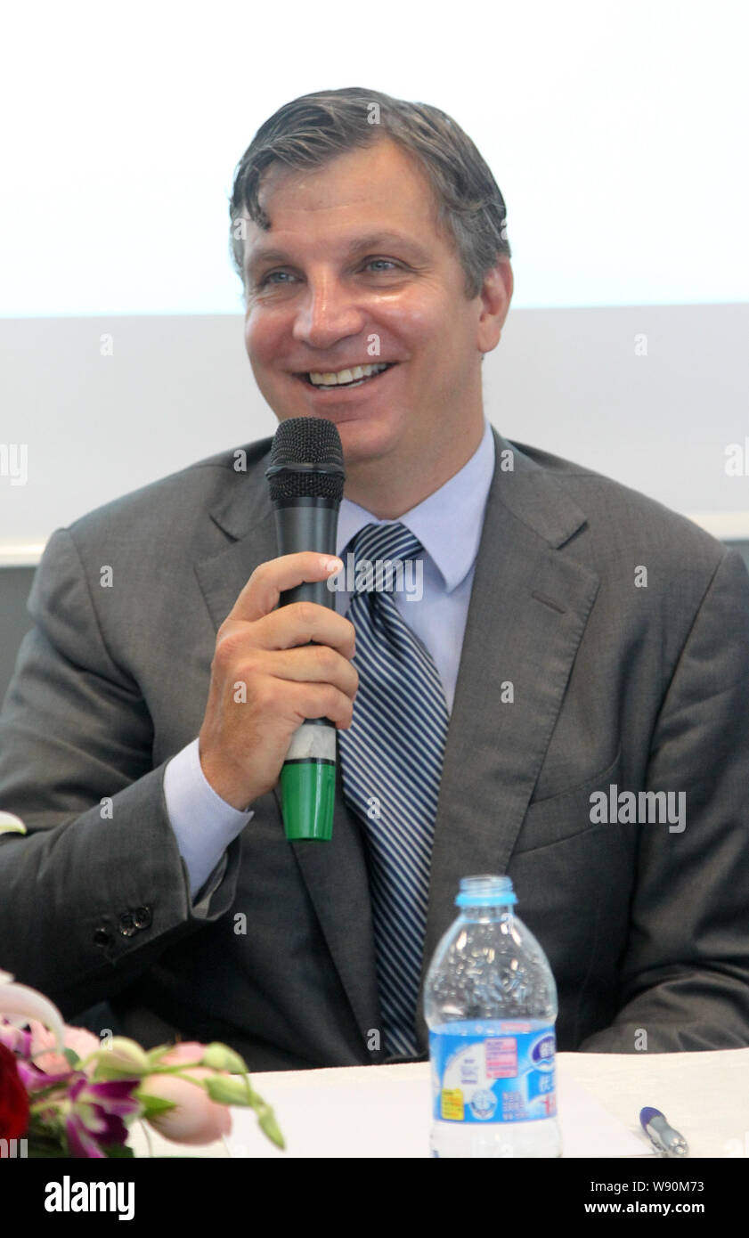 John V. Oyler, CEO of BeiGene, speaks after signing an agreement to ...