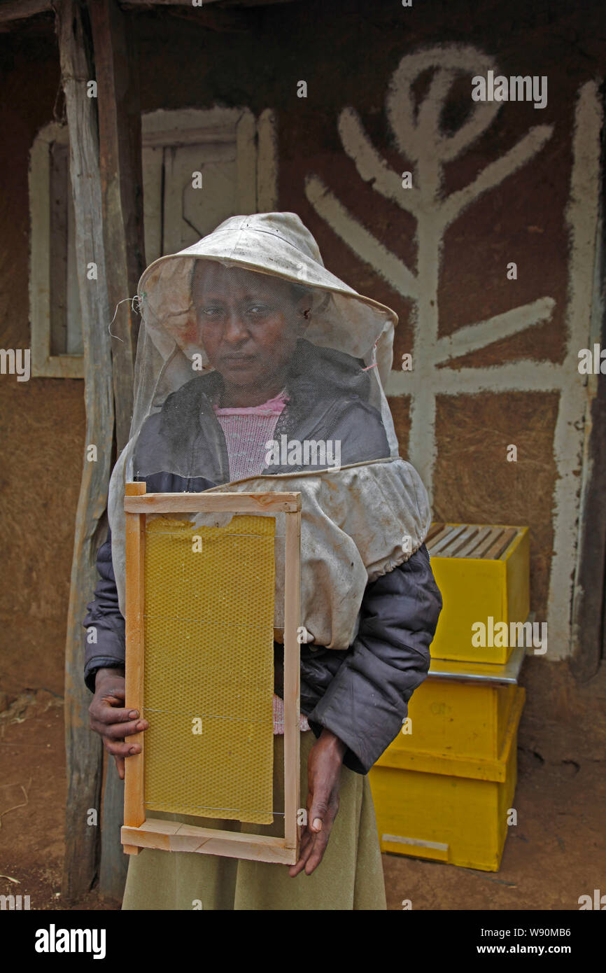 Ms. Halume Gallo (CF1), farmer with Bezamar honey producing co ...