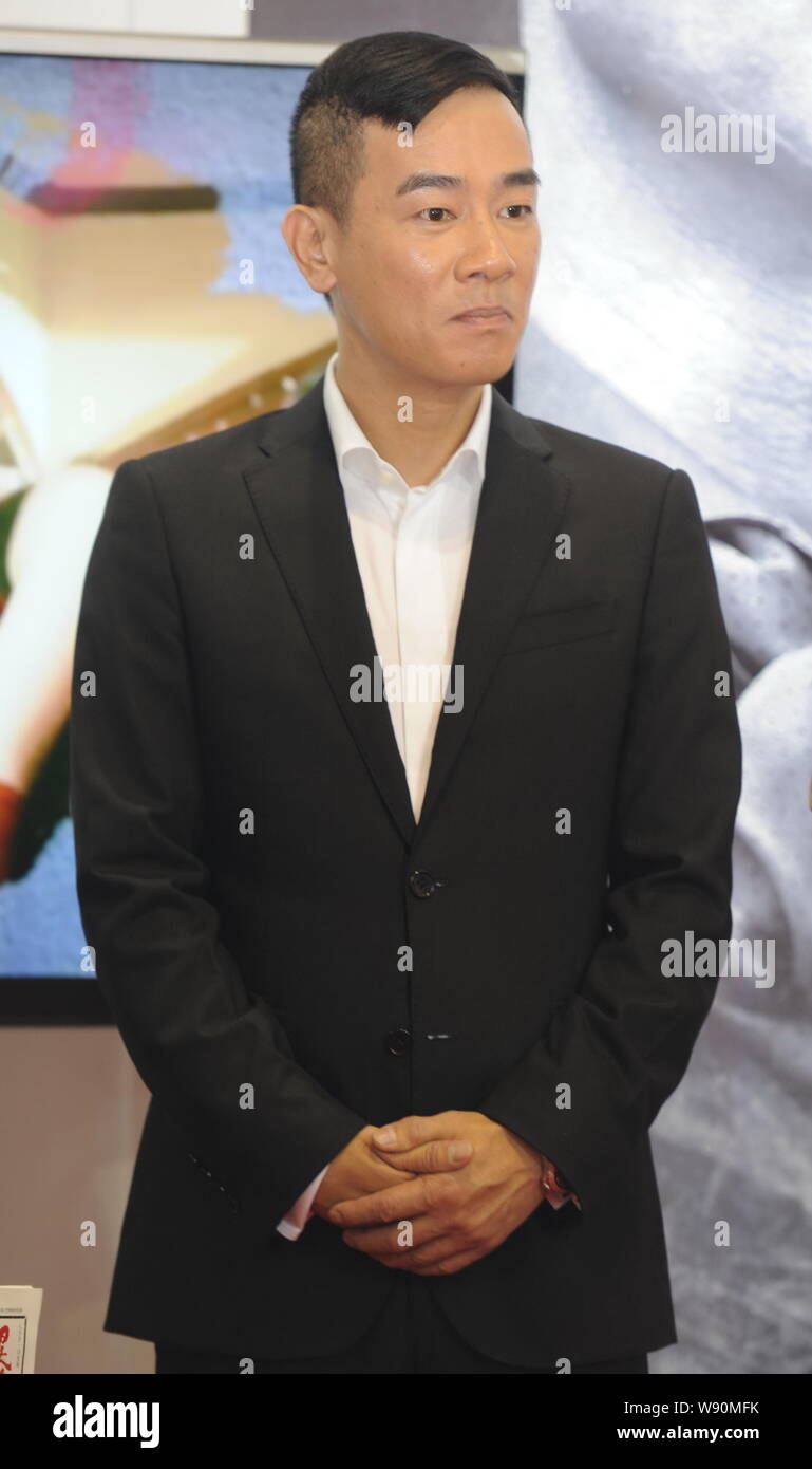 Hong Kong singer and actor Jordan Chan poses during a press conference ...