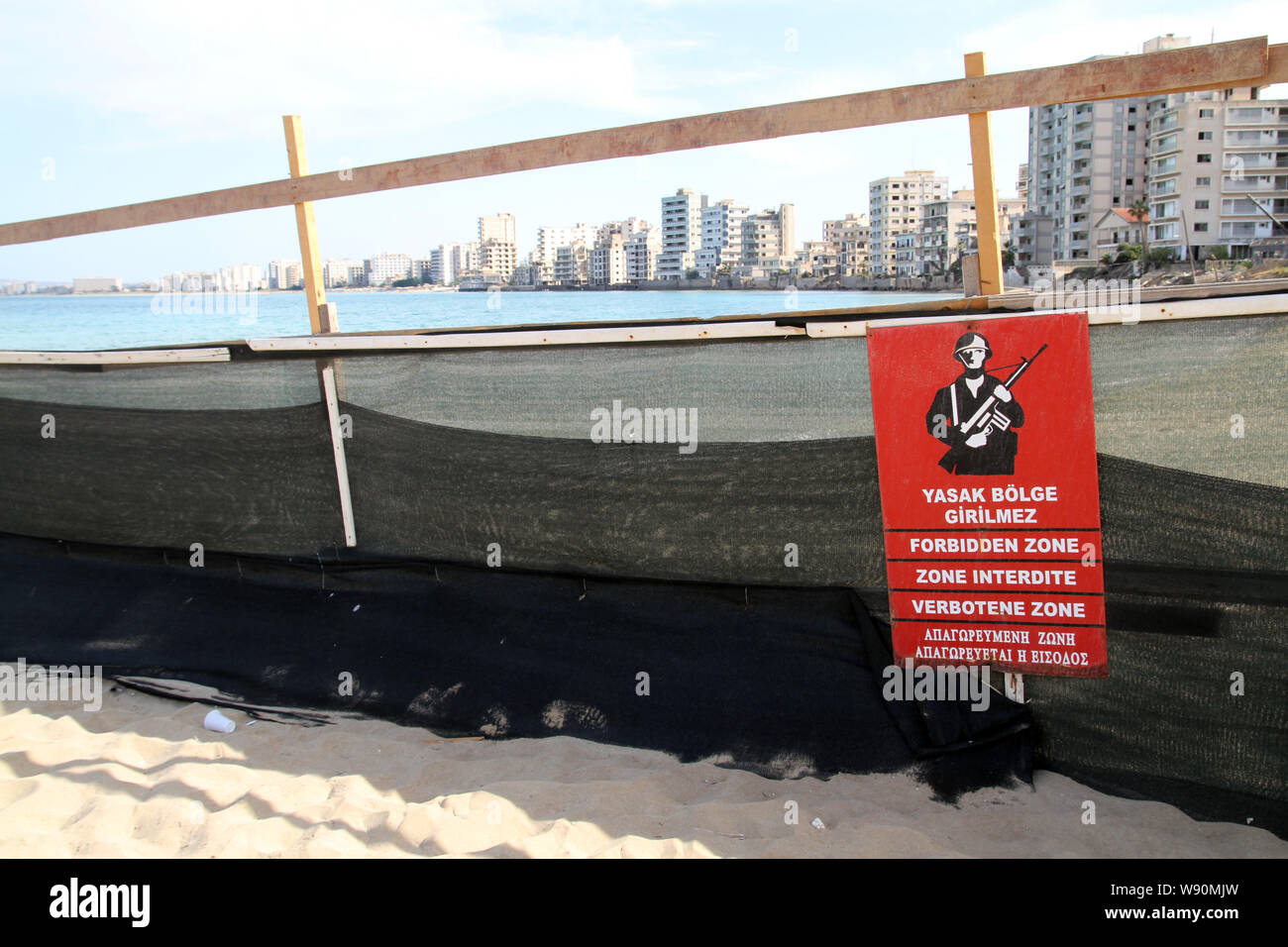Cyprus. Varosha ghost town in Famagusta, Turkish occupied North Cyprus ...