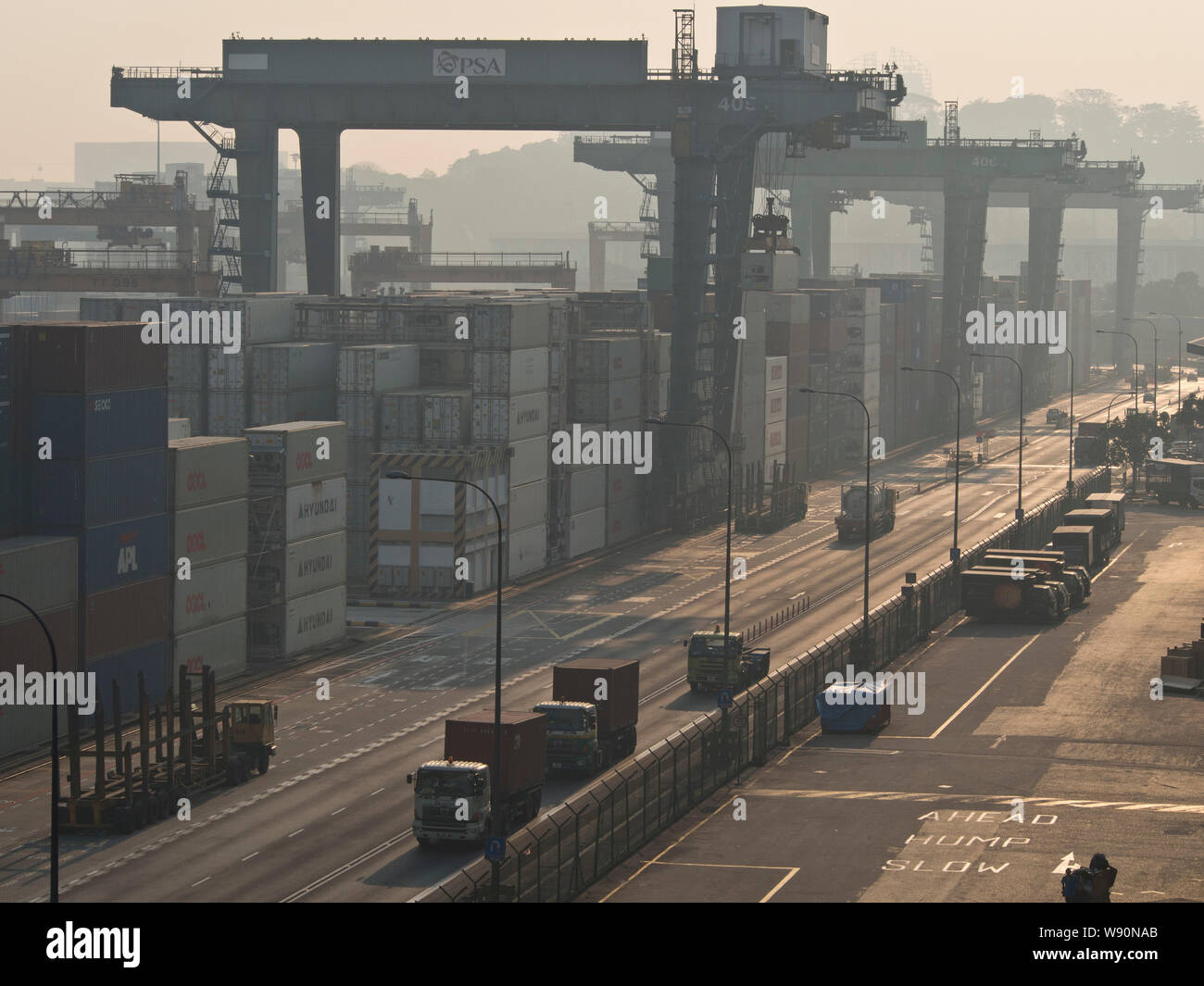 Psa container terminal port singapore hi-res stock photography and ...