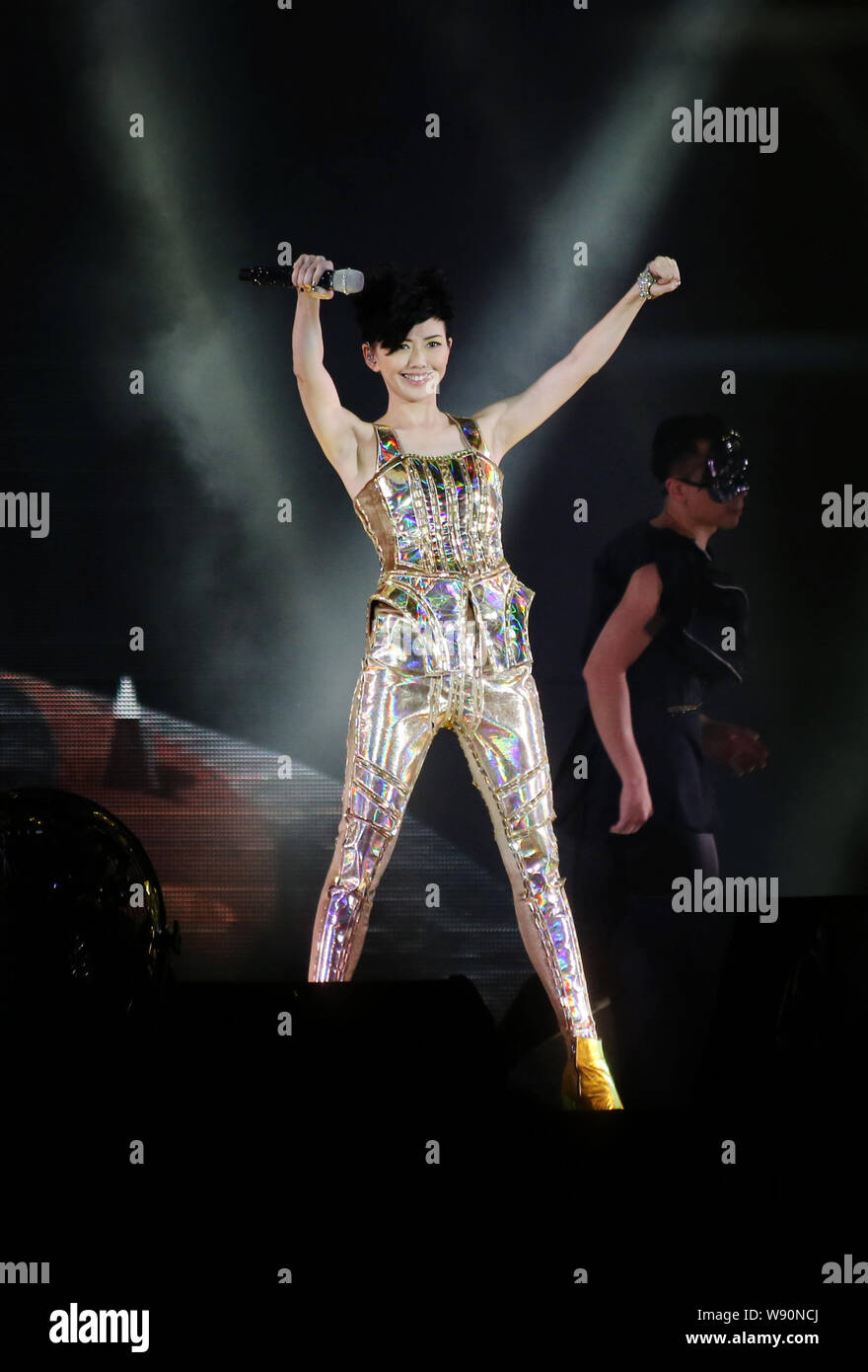 Singaporean singer Stefanie Sun performs during her 2014 World Tour ...