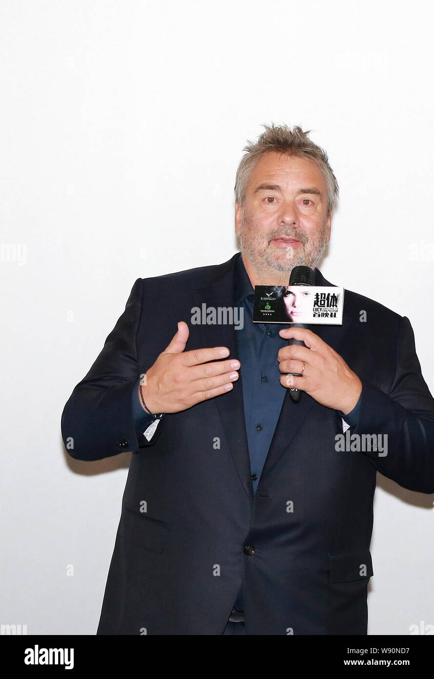 French director Luc Besson speaks at the Beijing premiere of the movie ...