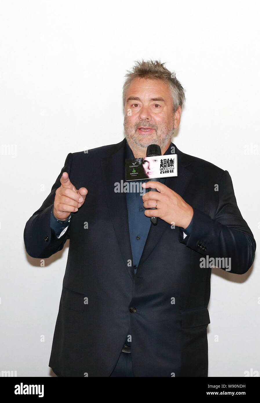 French director Luc Besson speaks at the Beijing premiere of the movie ...