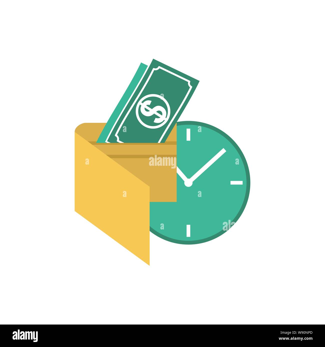 Calendar with payday calculator concept vector isolated illustration ...