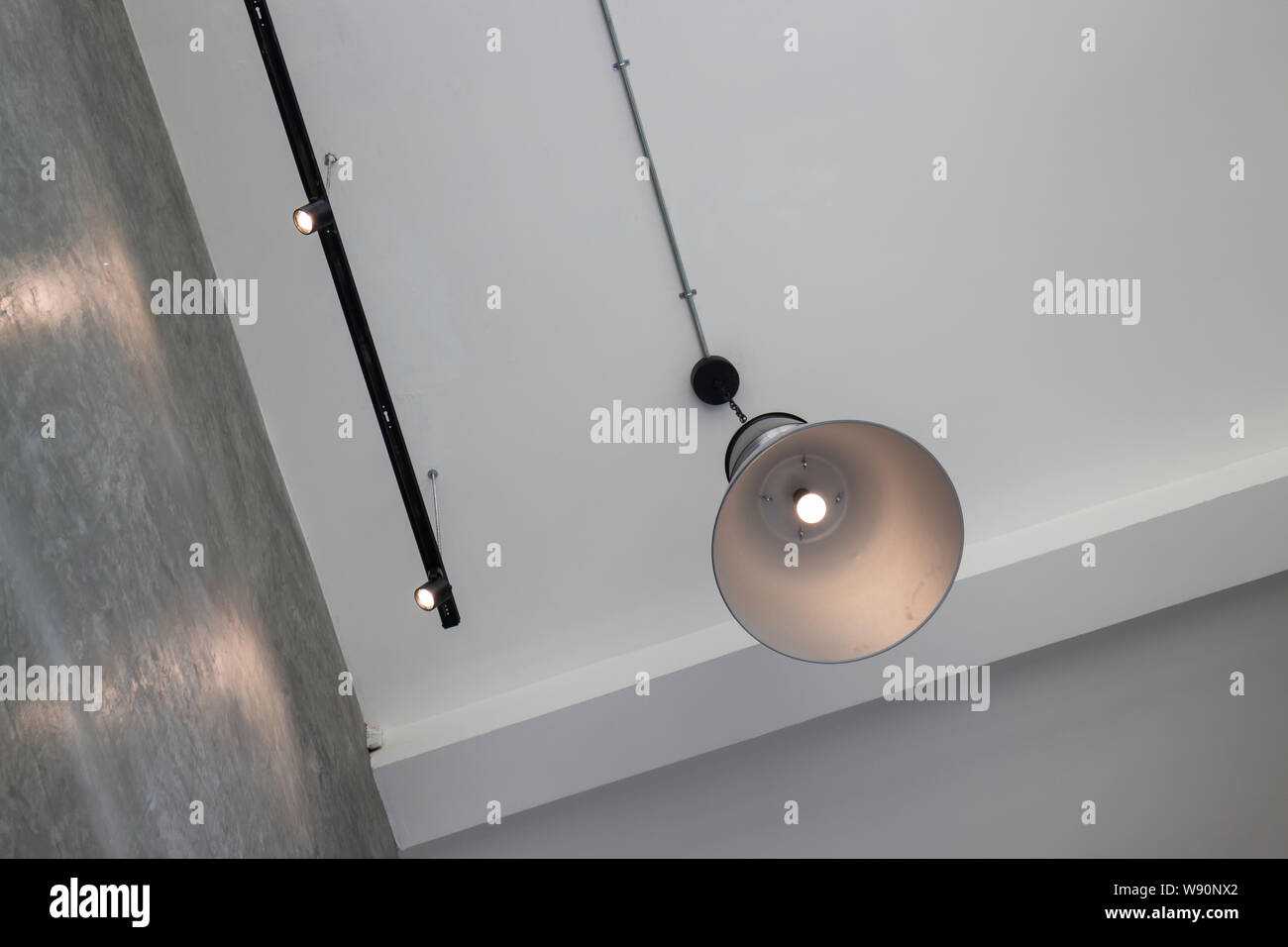 Light bulb design for minimal room style, stock photo Stock Photo - Alamy