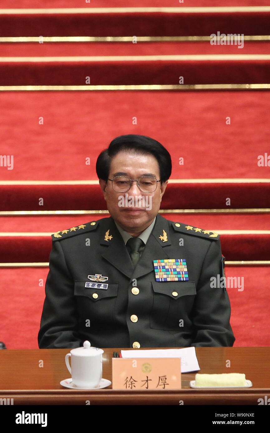 --FILE--Chinese general Xu Caihou, then Vice Chairman of the Central ...
