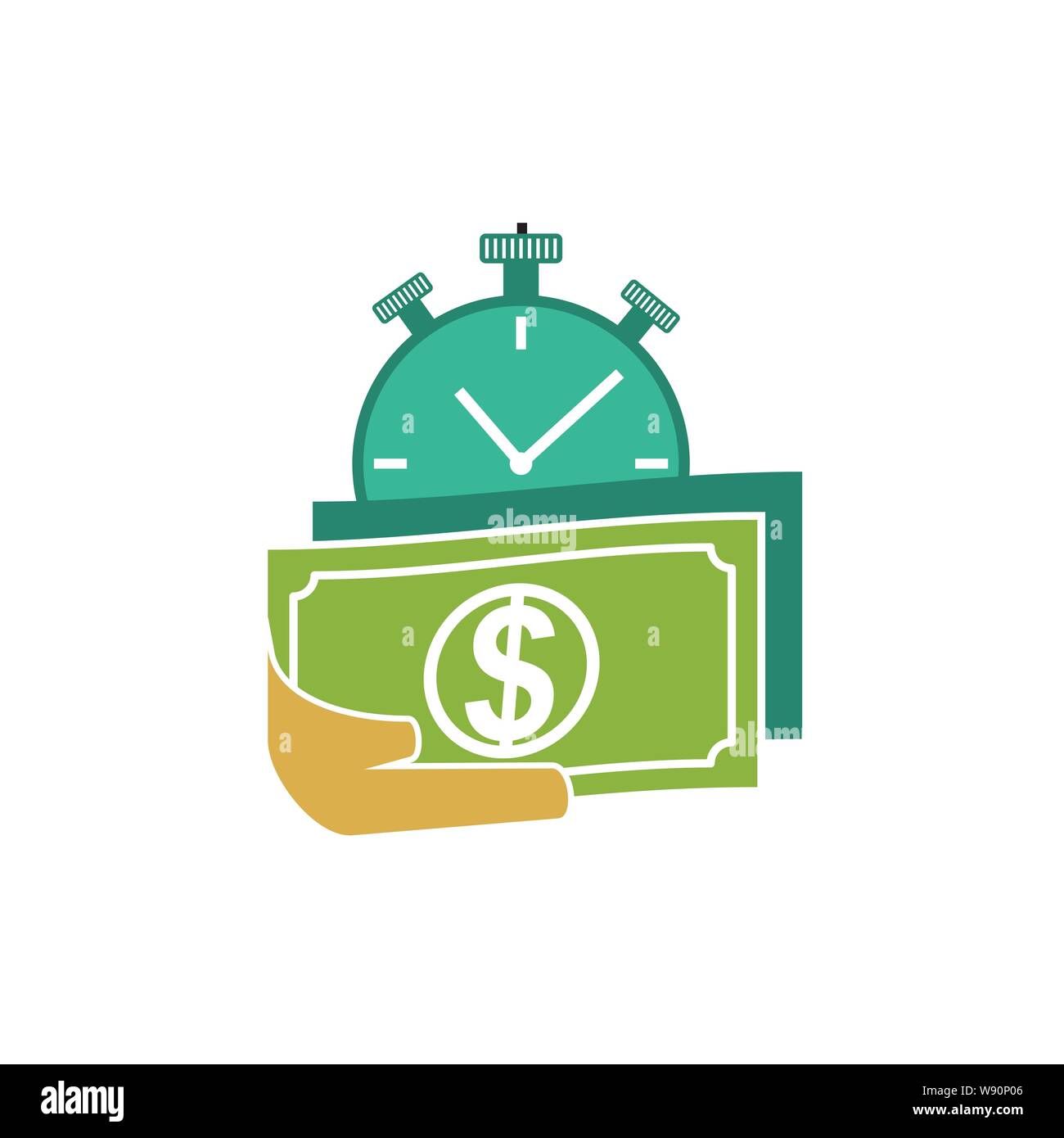 Calendar with payday calculator concept vector isolated illustration ...