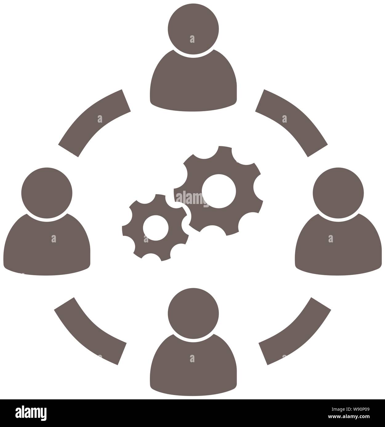 Business collaborate icon vector image on white back Stock Vector Image ...