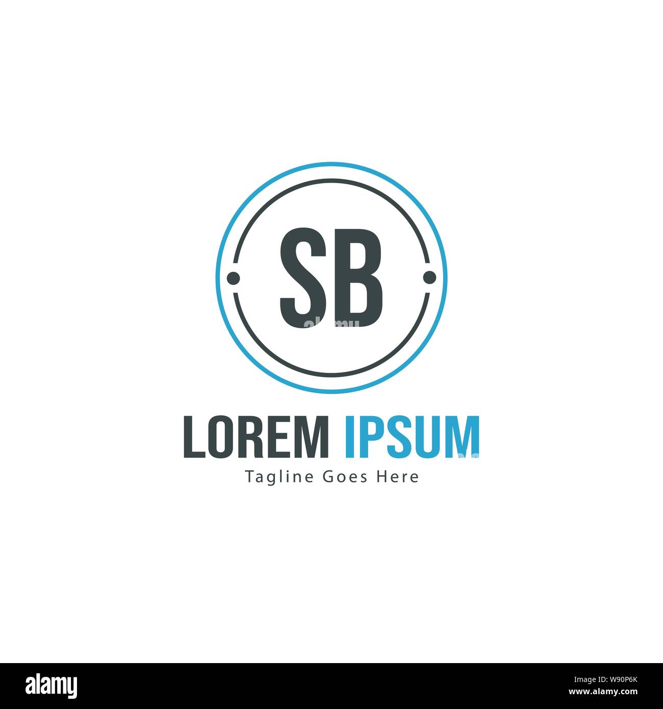 Initial SB logo template with modern frame. Minimalist SB letter logo ...