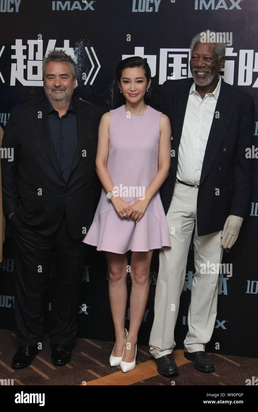 (From left) French director Luc Besson, Chinese actress Li Bingbing and ...
