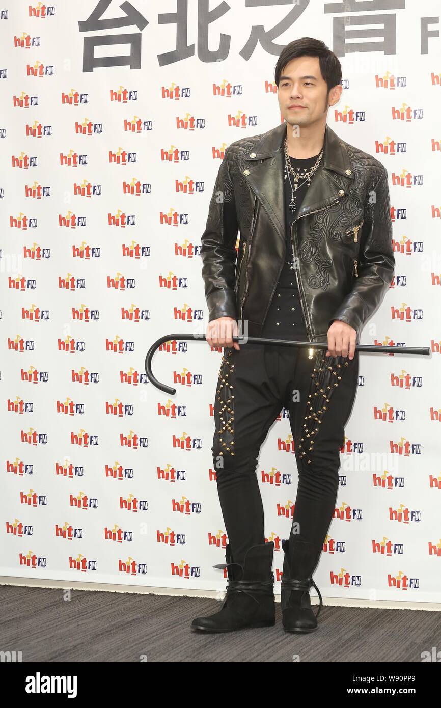 Taiwanese singer Jay Chou poses during a press conference for his new ...