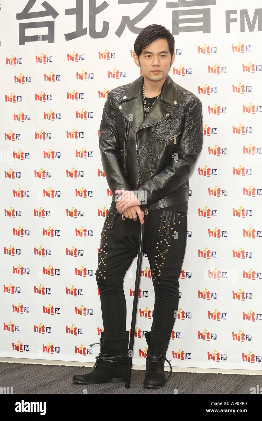 Taiwanese singer Jay Chou poses during a press conference for his new ...