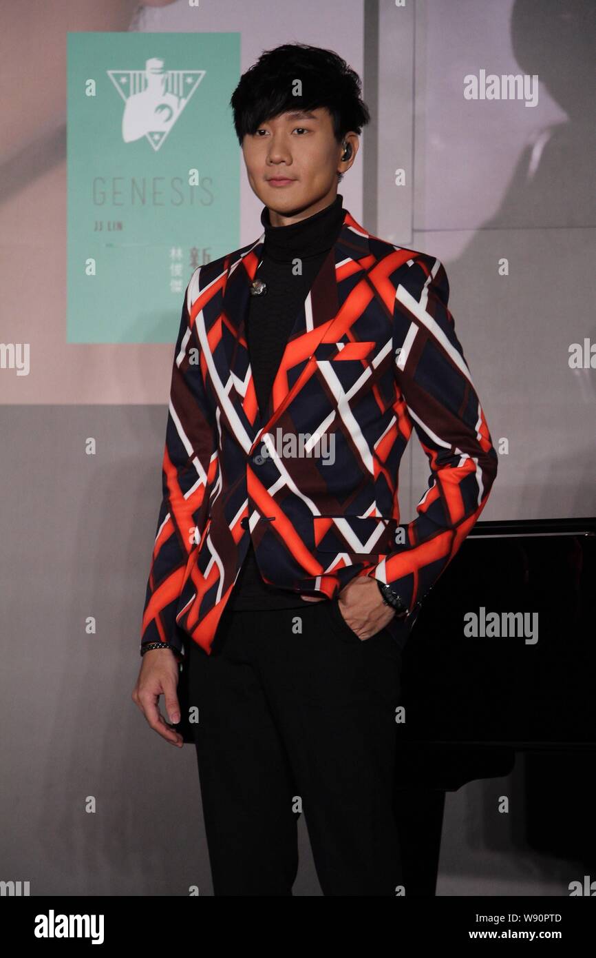 Singaporean singer JJ Lin poses during a press conference for his new ...