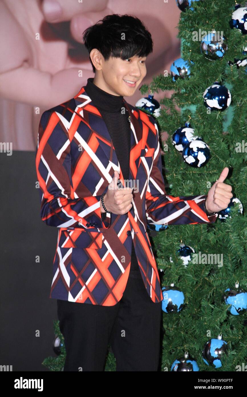 Singaporean singer JJ Lin poses during a press conference for his new ...