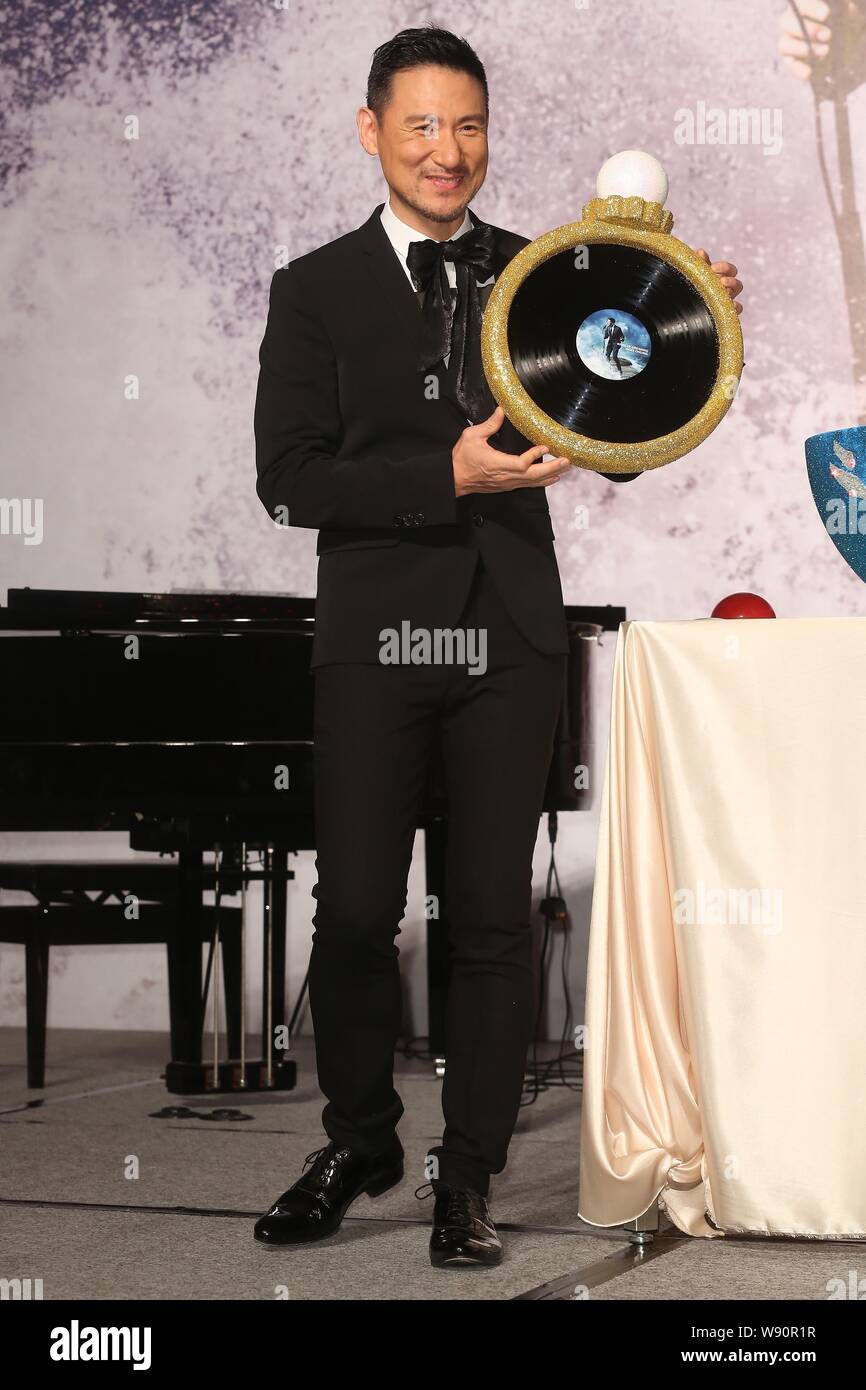 Hong Kong singer Jacky Cheung poses during a press conference for his ...