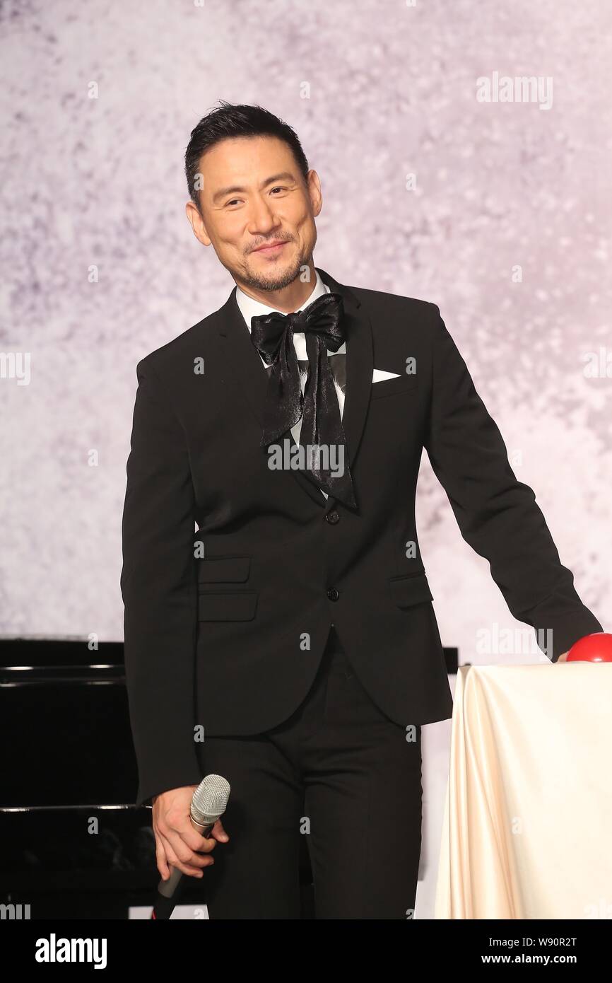 Hong Kong singer Jacky Cheung attends a press conference for his new ...