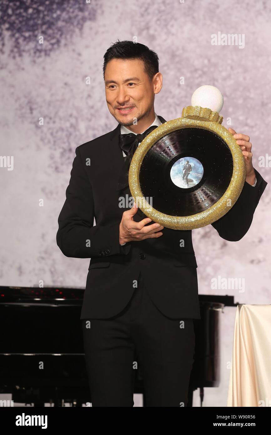 Hong Kong singer Jacky Cheung poses during a press conference for his ...