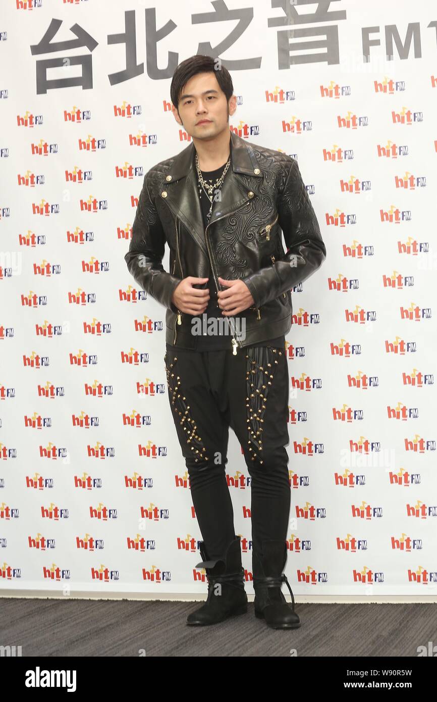 Taiwanese singer Jay Chou poses during a press conference for his new ...
