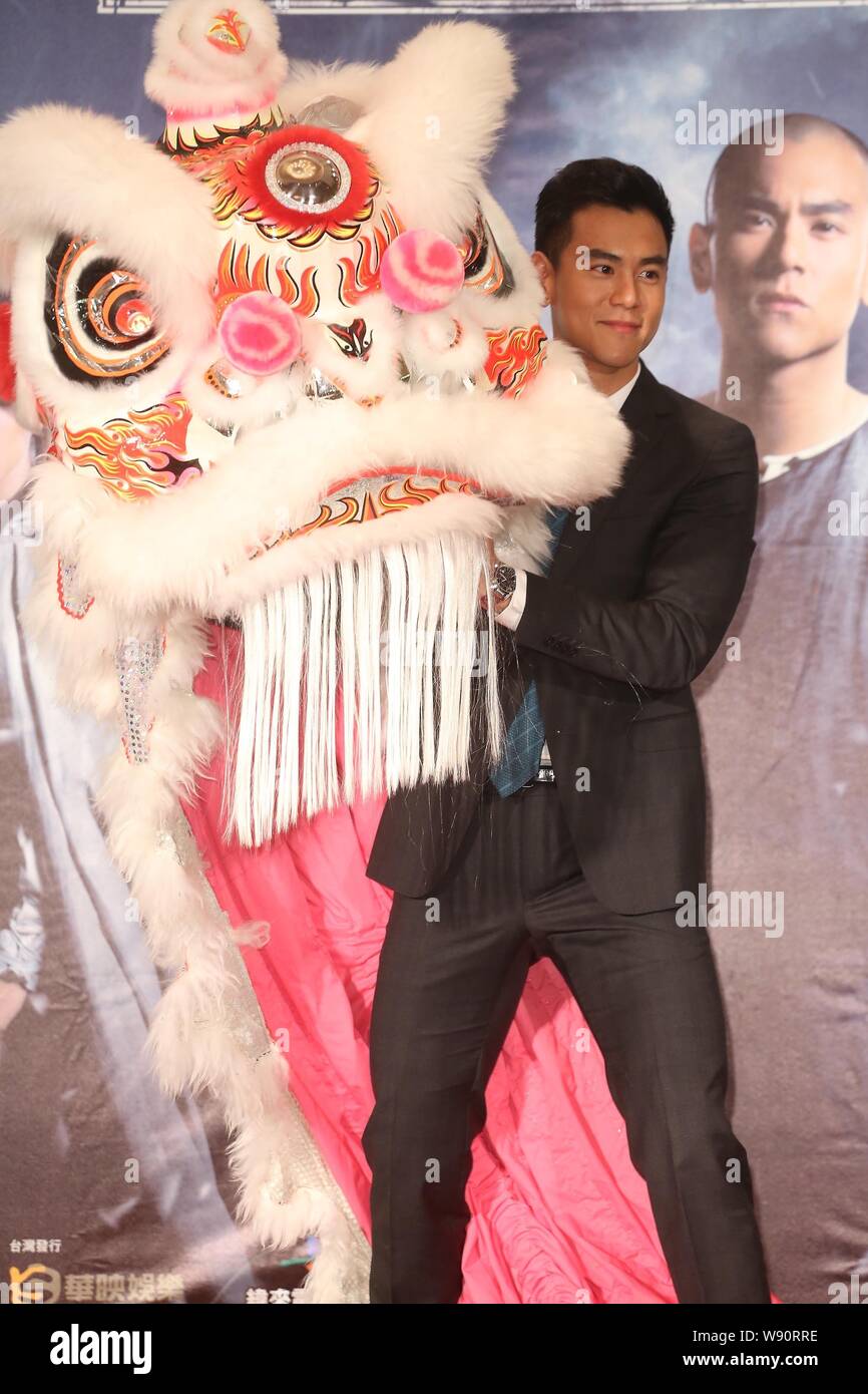 Taiwanese actor Eddie Peng poses during a press conference for his new ...