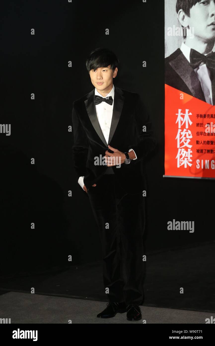 Singaporean singer JJ Lin poses during the "GQ Men Of The Year Awards ...