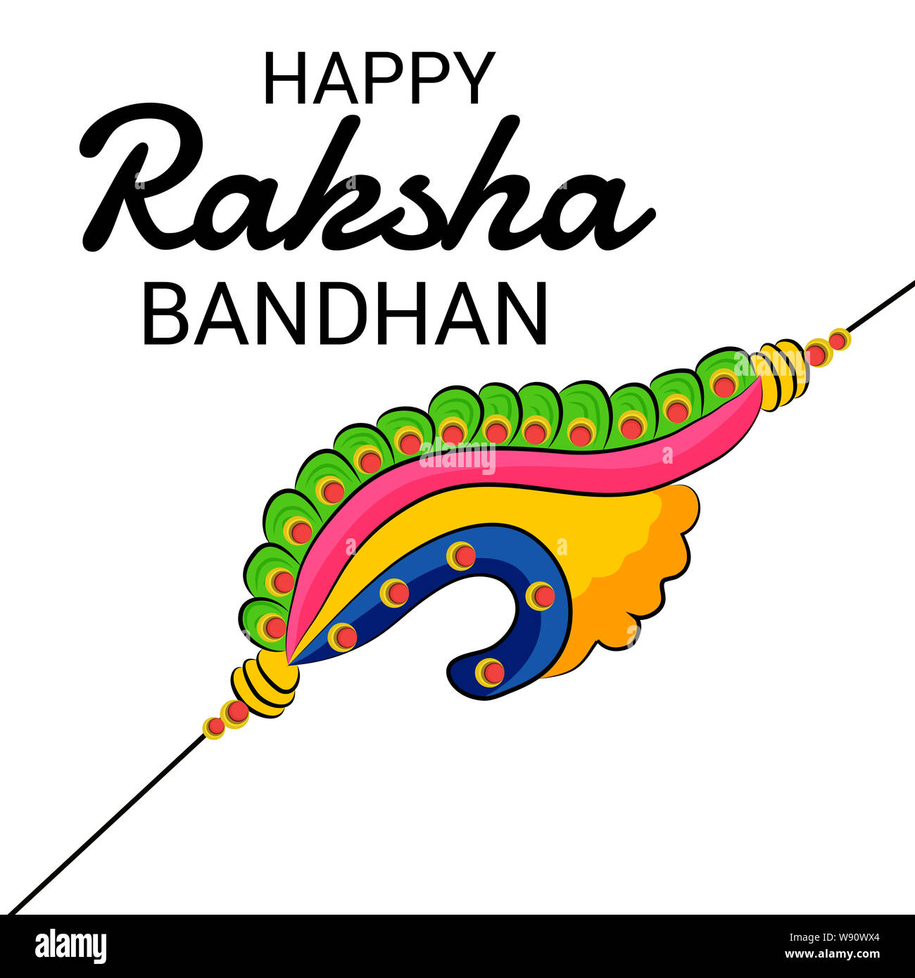 Vector illustration of a Background for Happy Raksha Bandhan Indian ...