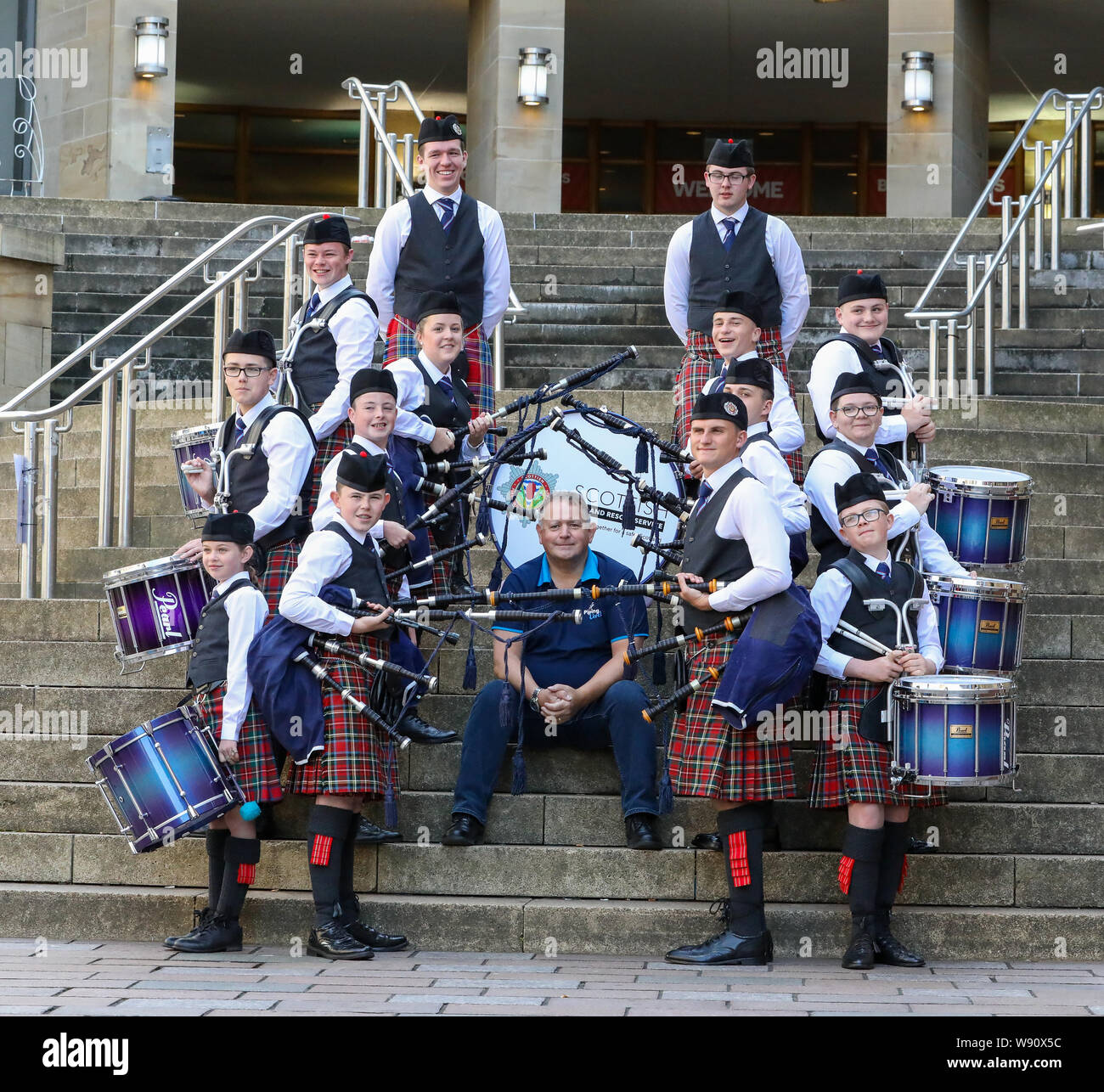Glasgow, UK. 12th Aug, 2019. Glasgow's international piping festival ...