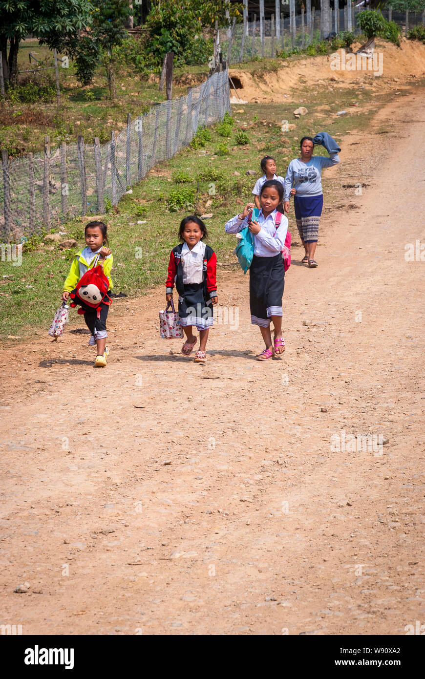 Children In Countryside Laos High Resolution Stock Photography and ...