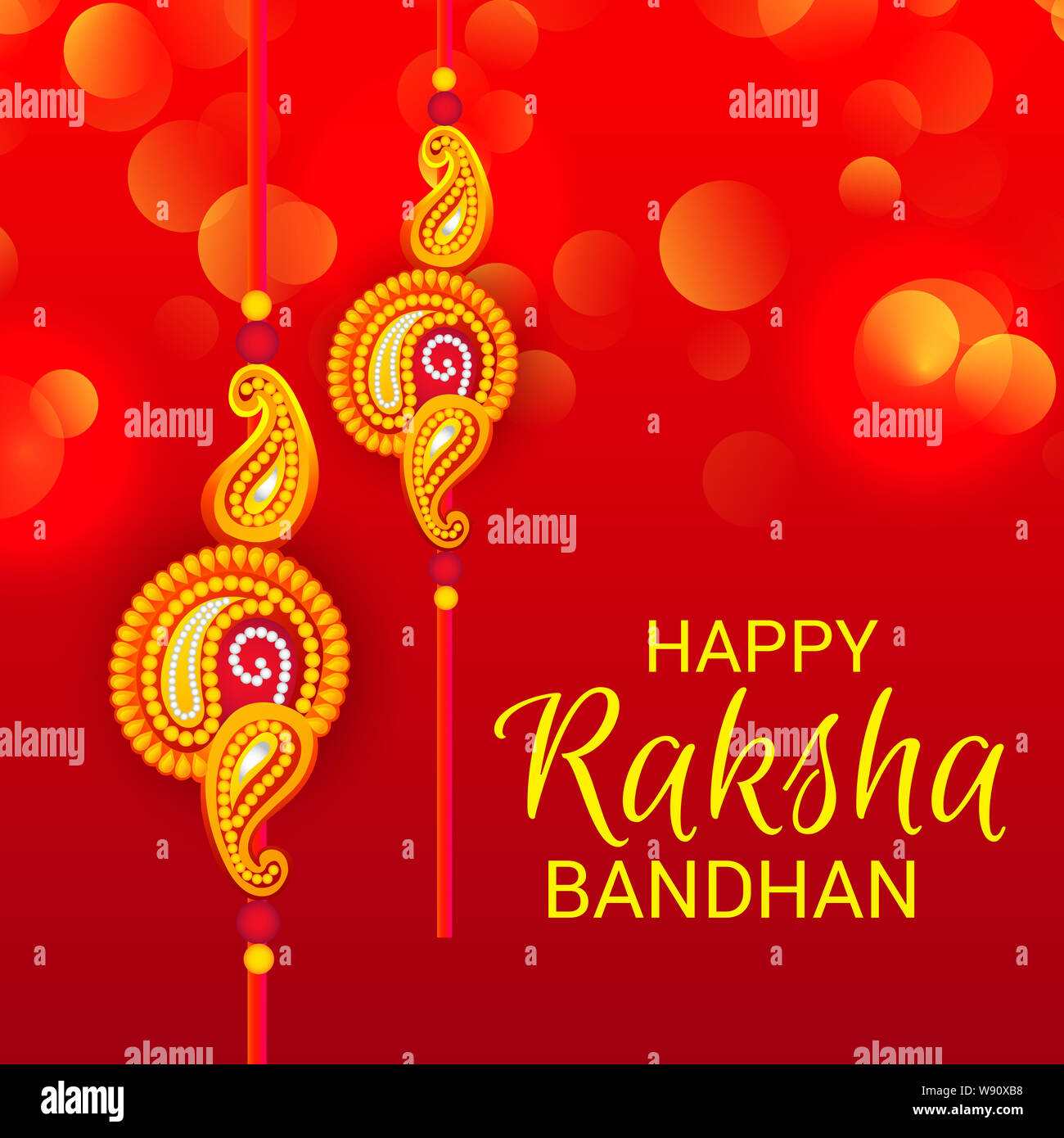 Vector illustration of a Background for Happy Raksha Bandhan Indian ...