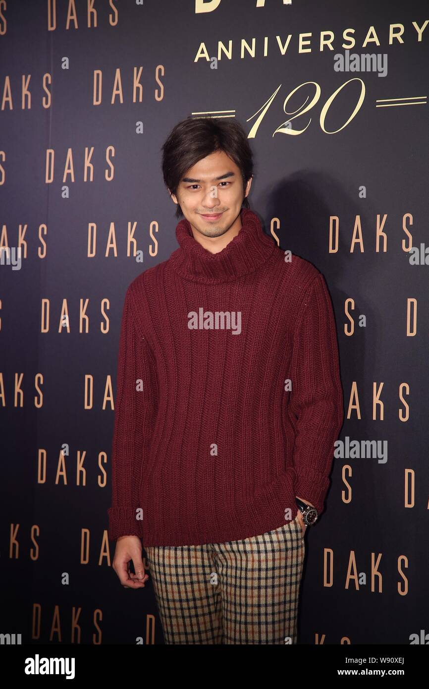 Taiwanese actor Bolin Chen poses during the DAKS 120th Anniversary ...