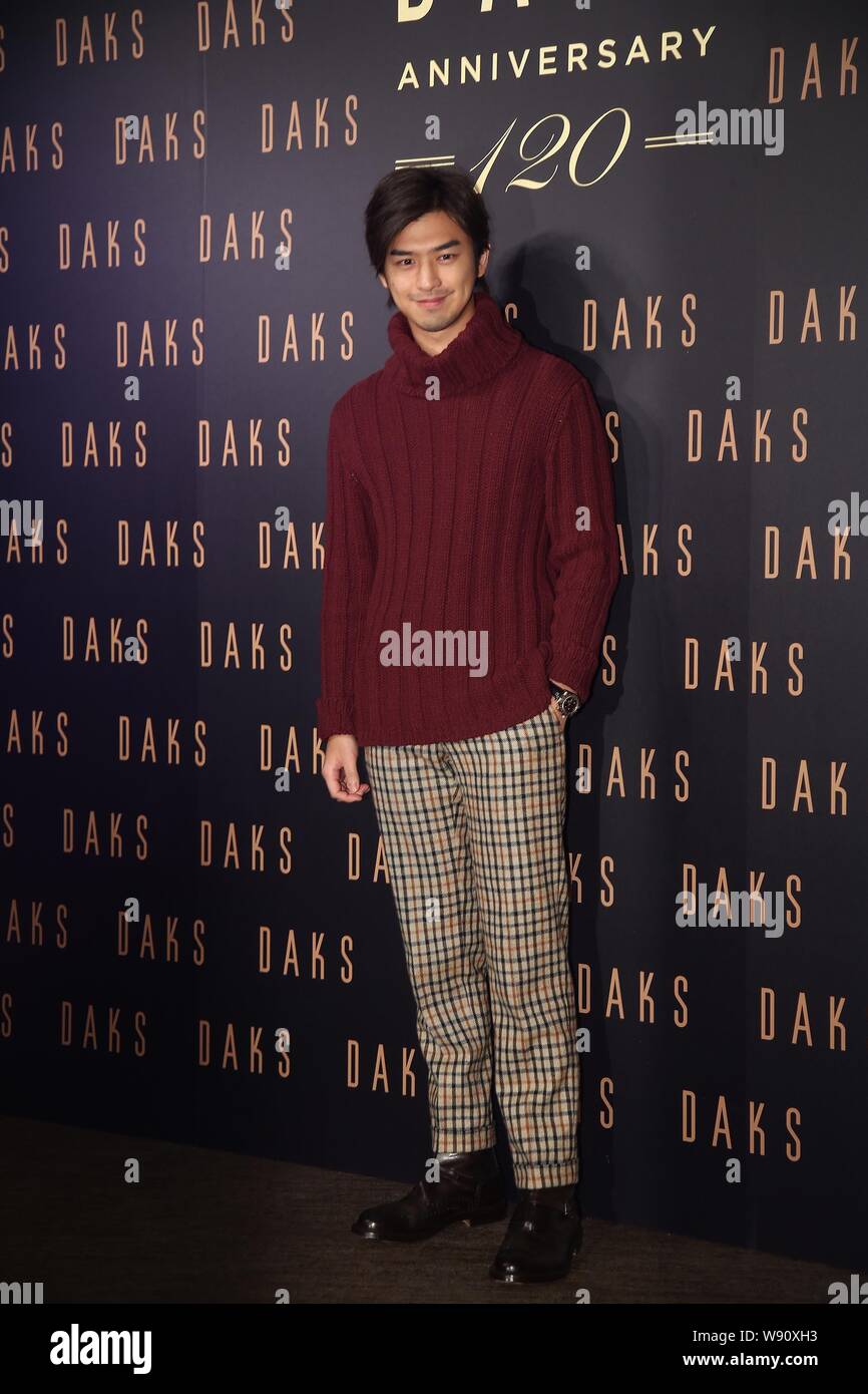 Taiwanese actor Bolin Chen poses during the DAKS 120th Anniversary ...