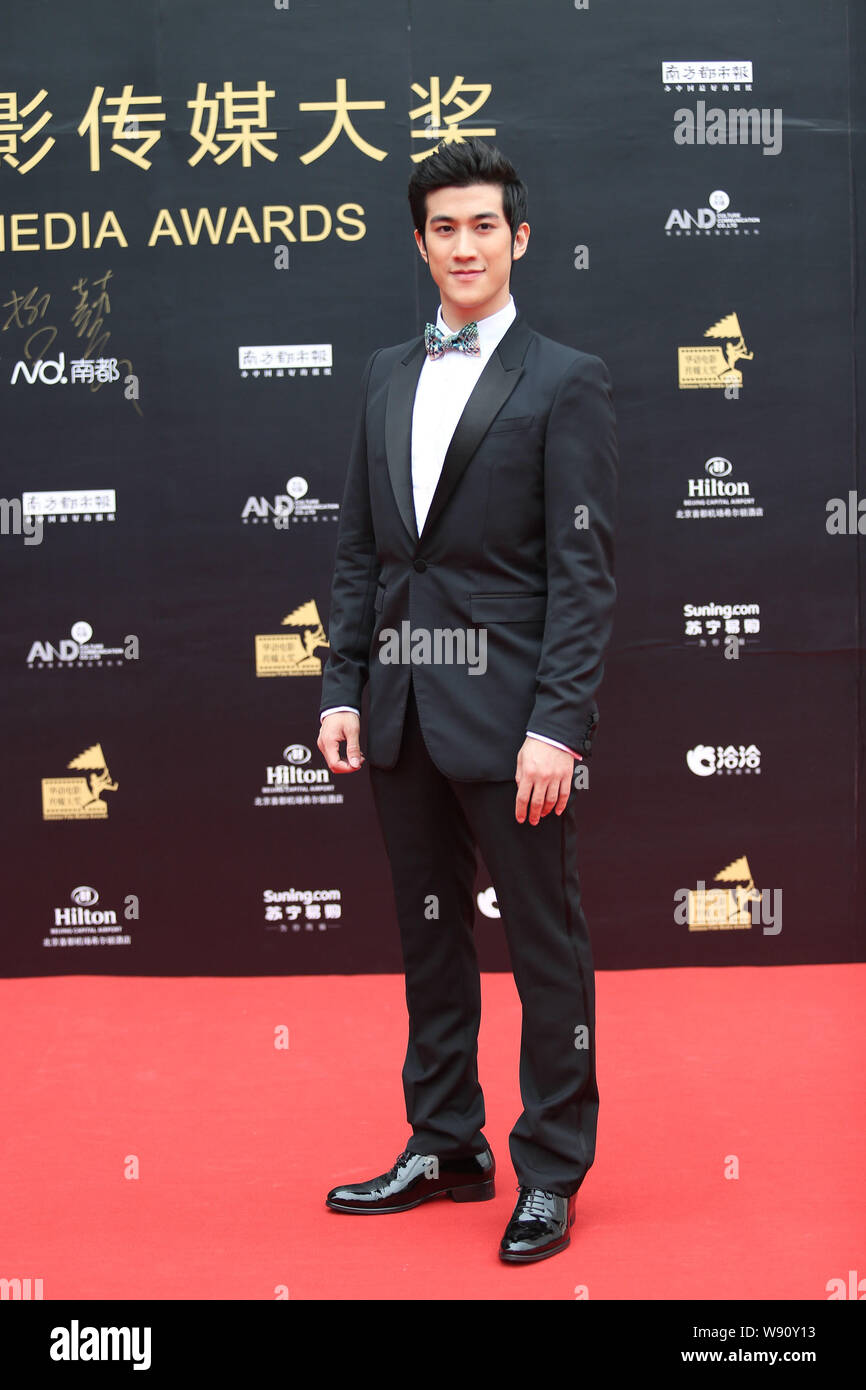 Hong Kong singer and actor Aarif Lee poses on the red carpet for the ...