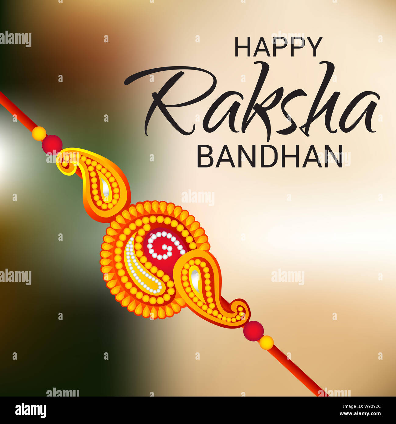 Vector illustration of a Background for Happy Raksha Bandhan Indian ...