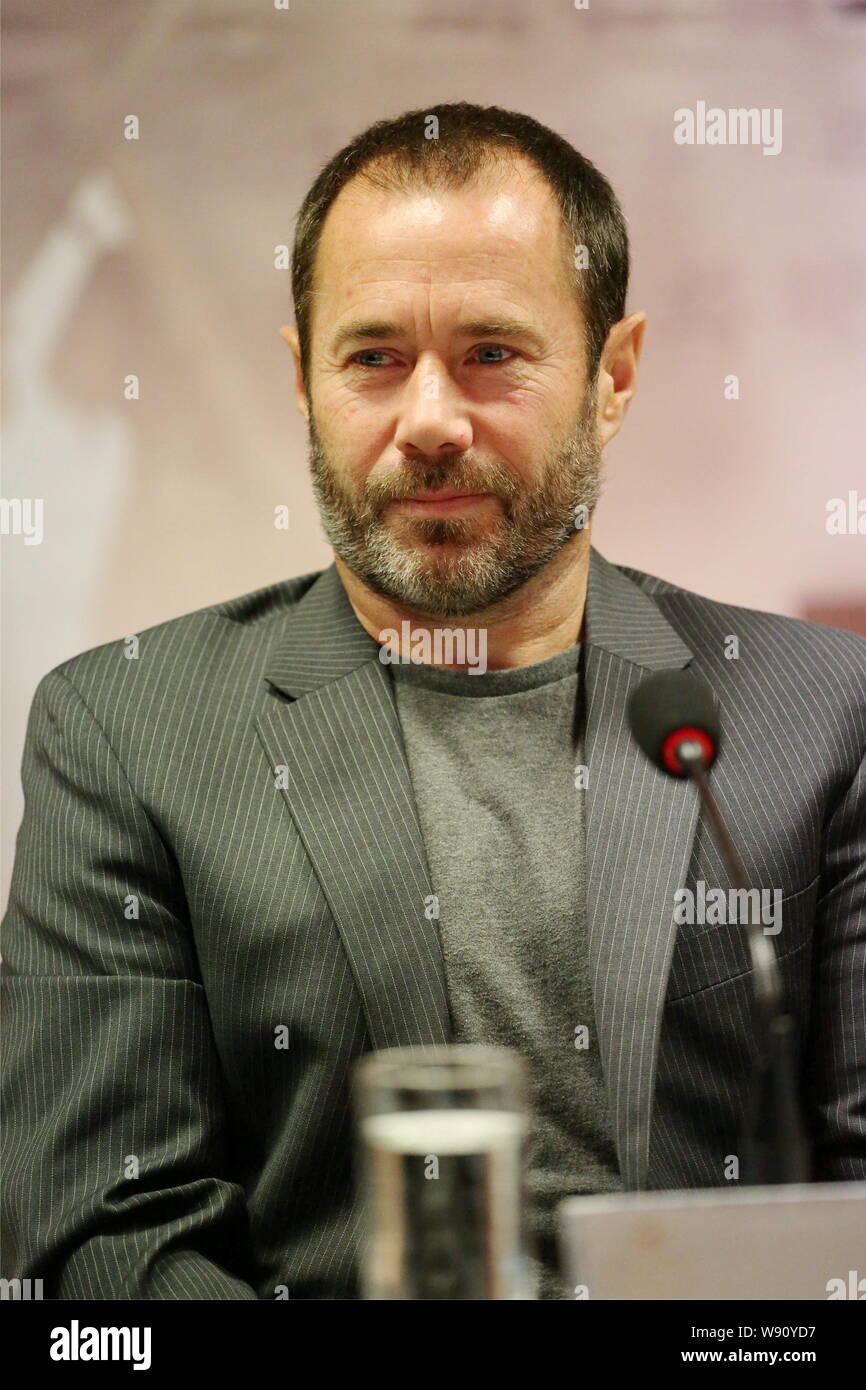 American director Nick Powell poses at a press conference for his new ...