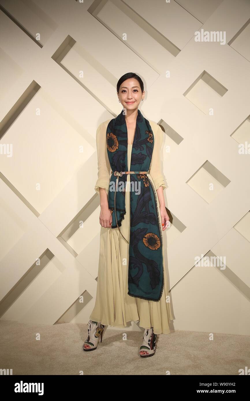 Taiwanese actress Nikki Shie poses during the Burberry "Art of The ...