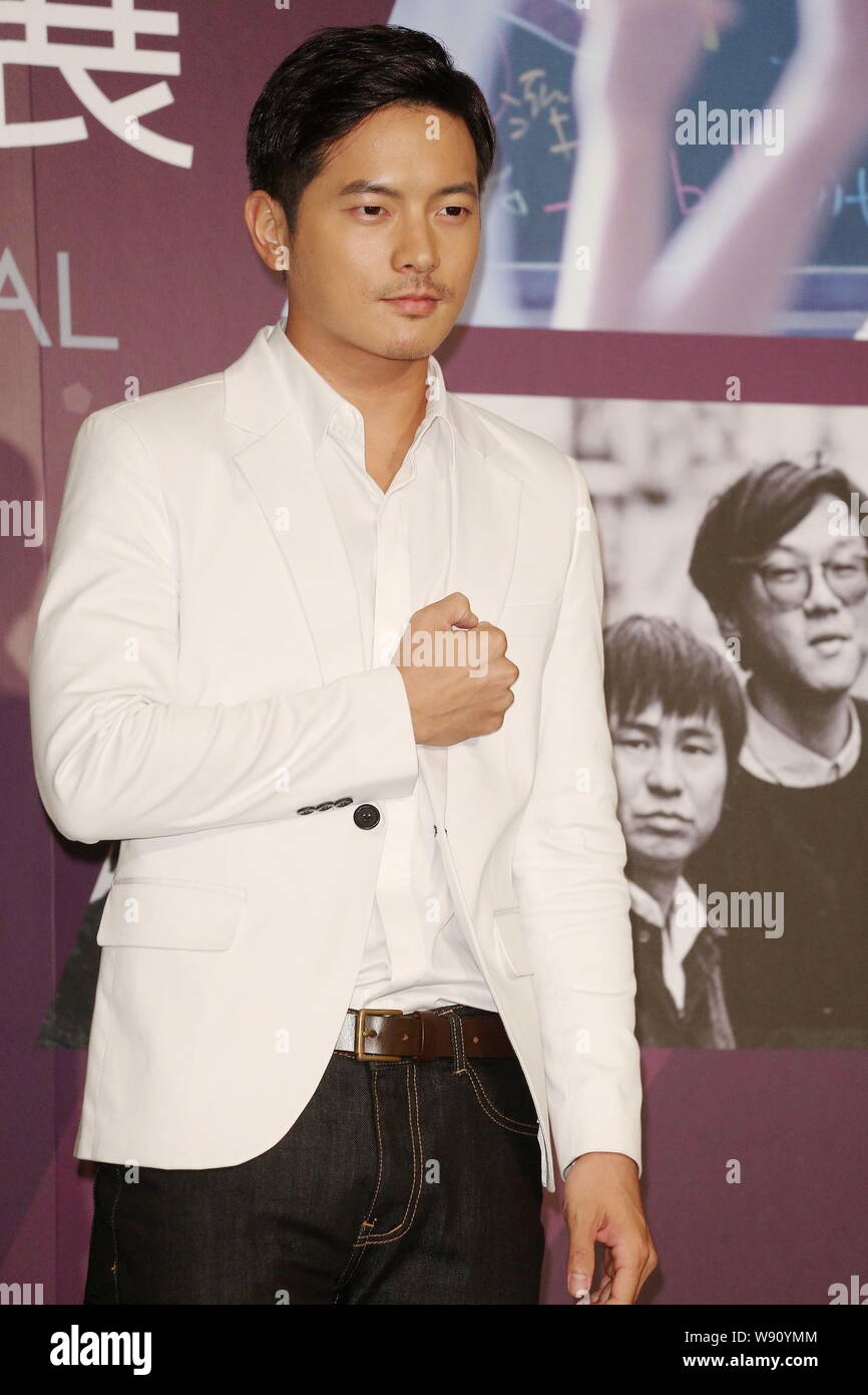 Taiwanese host and actor Chris Wang poses at a press conference for the ...