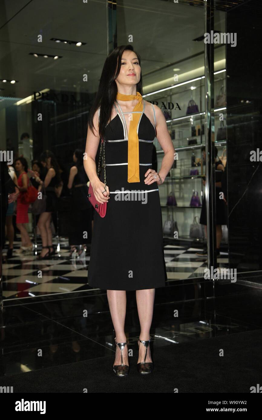 Taiwanese actress Kelly Lin poses after arriving for the opening party ...
