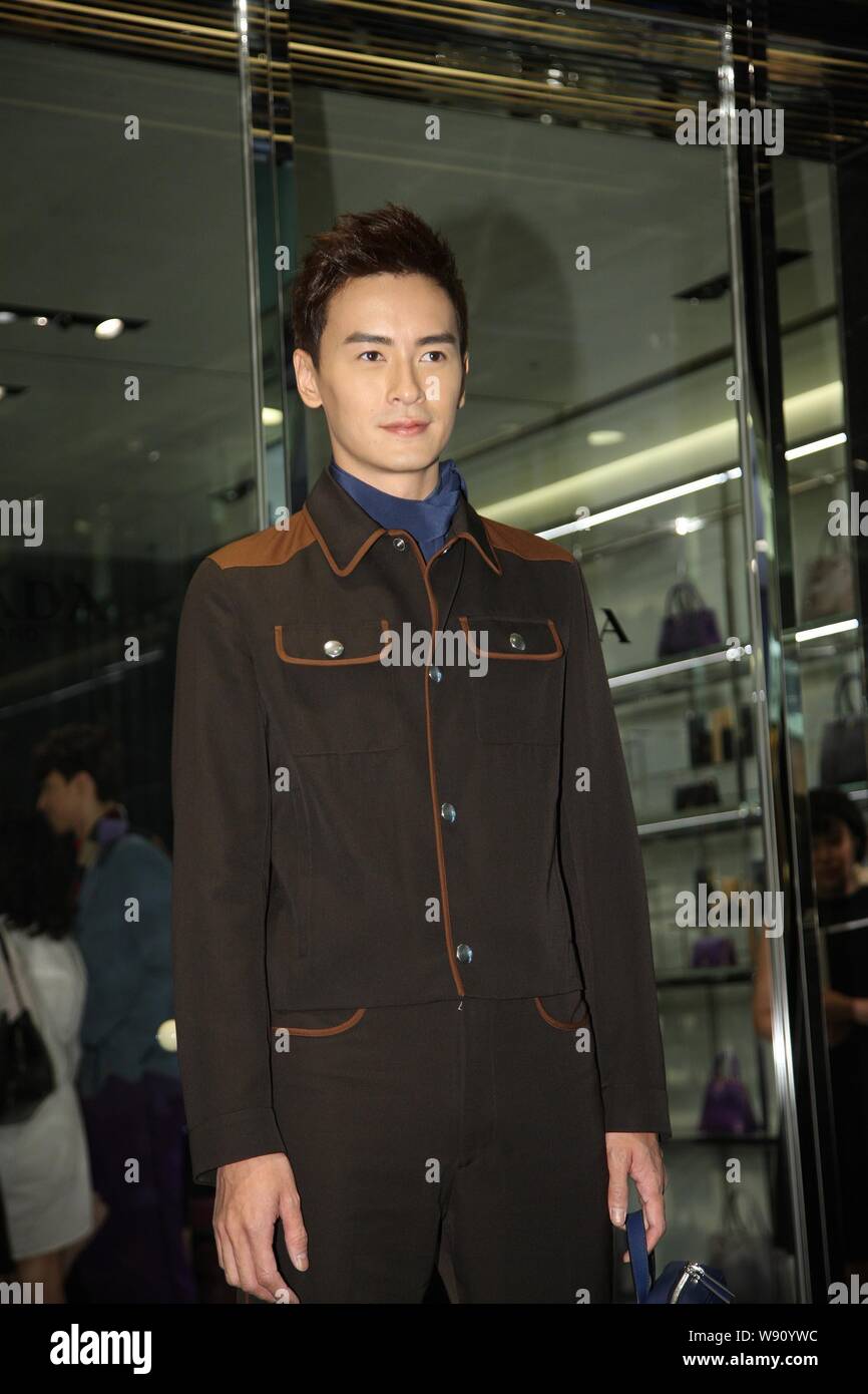Taiwanese actor Joseph Cheng poses after arriving for the opening party ...