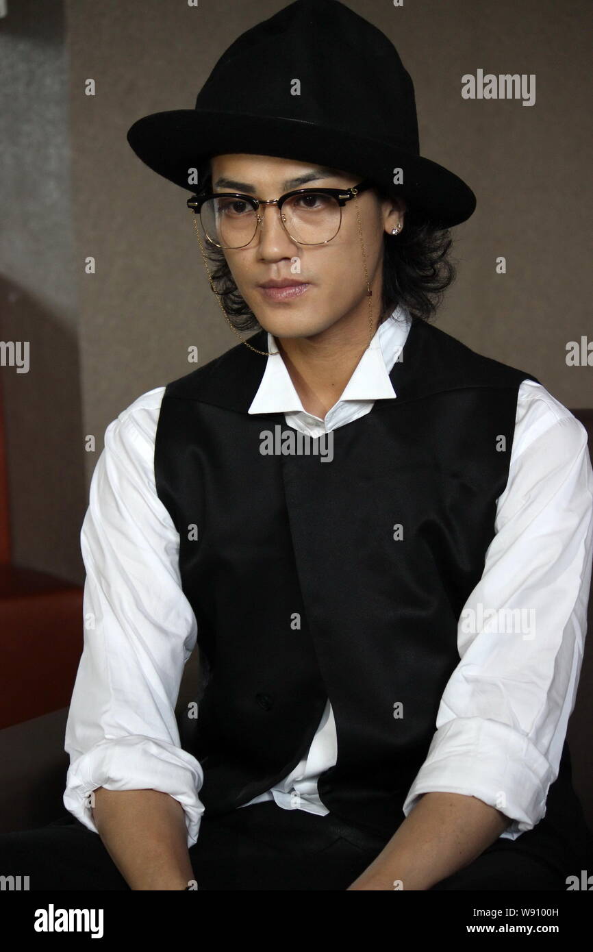 Japanese actor and singer Akanishi Jin is pictured at an interview ...