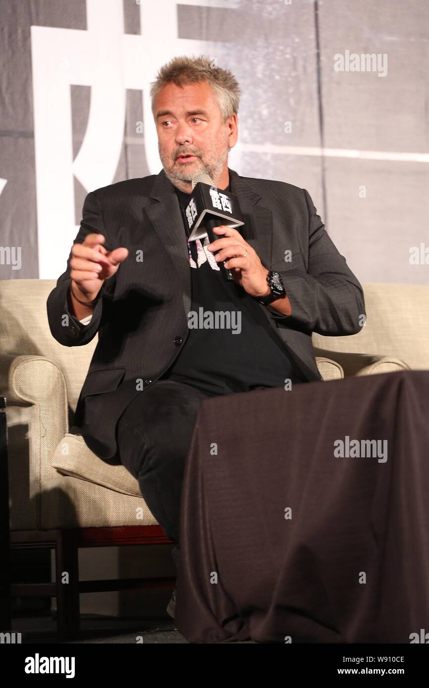 French director Luc Besson speaks during a press conference for his ...