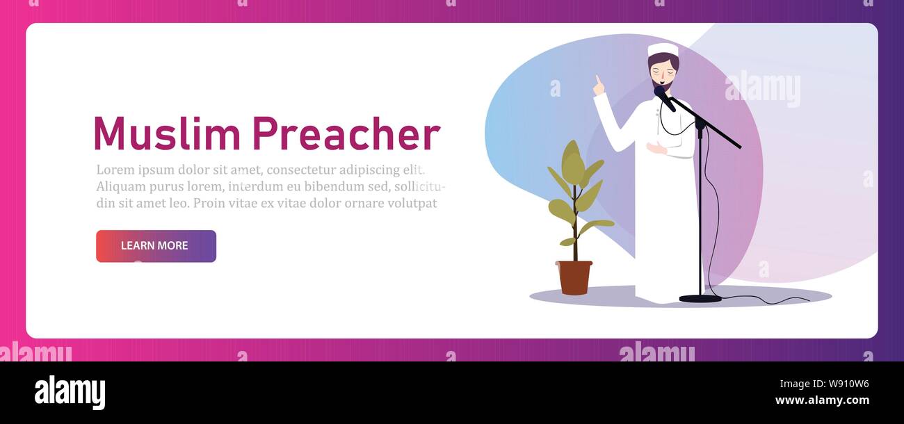 Muslim Islam preacher religious faith arabic prayer character male ...