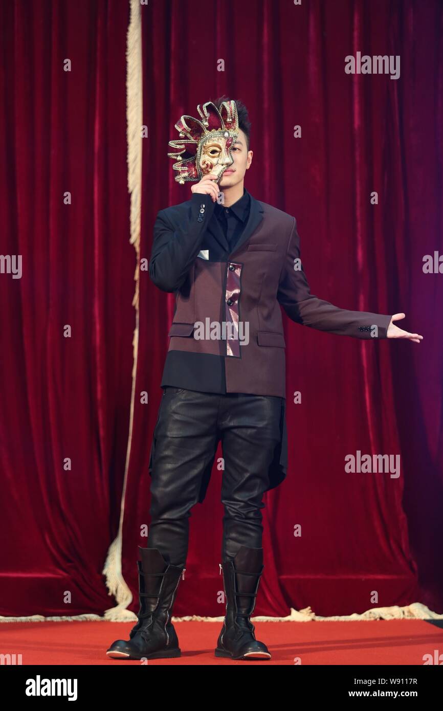 Taiwanese singer Wilber Pan poses during a press conference for his new ...