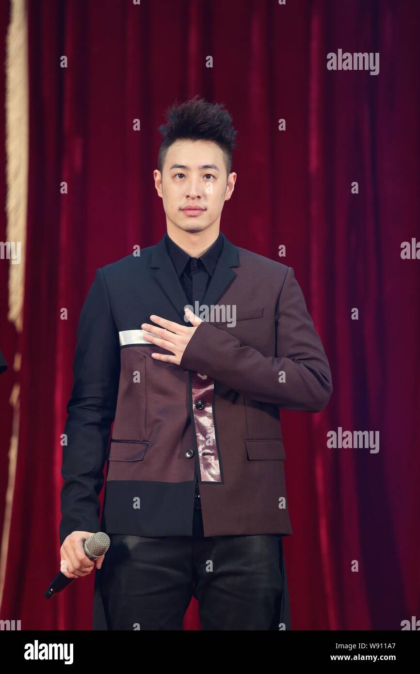 Taiwanese singer Wilber Pan poses during a press conference for his new ...