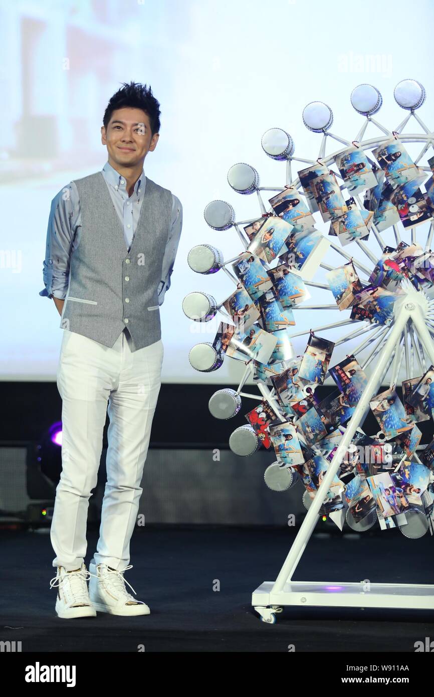 Taiwanese singer and actor Jimmy Lin poses during a premiere for his ...
